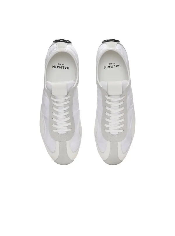 Balmain Racing Low Trainers In Nylon And Leather