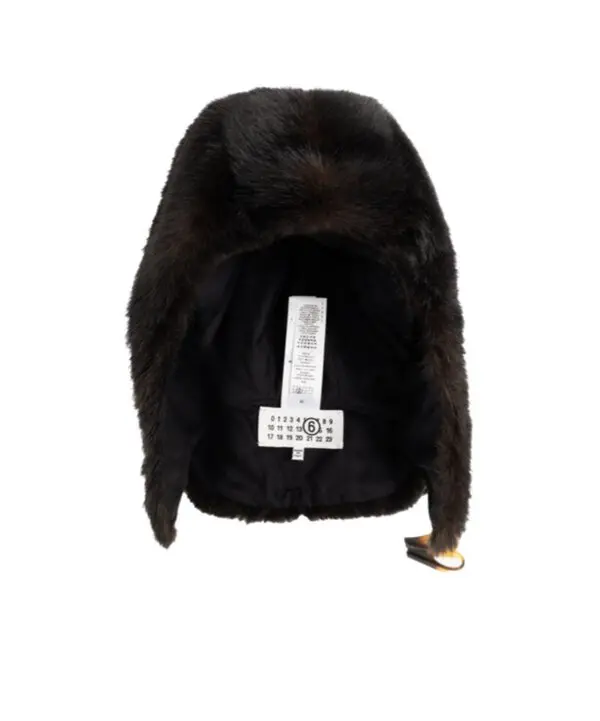 MAISON MARGIELA Ear Protection Hat - Brown