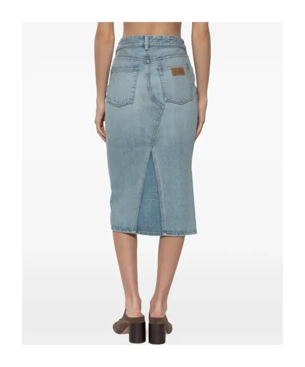 MAISON MARGIELA High-waisted Denim Midi Skirt