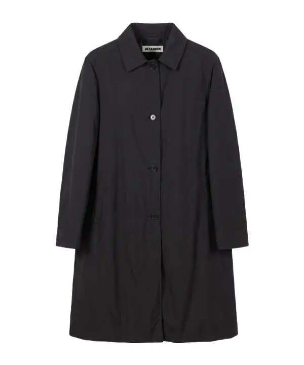 JIL SANDER Single-breasted Button-fastening Coat - Black