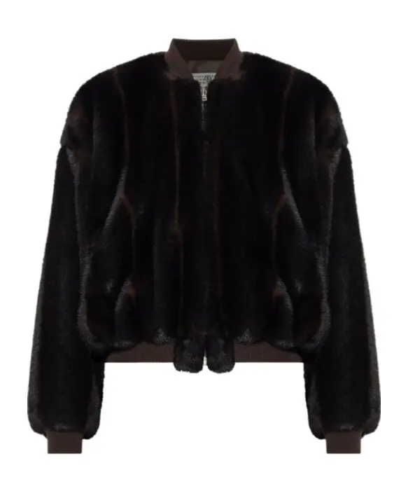 MAISON MARGIELA Faux Fur Jacket - Brown