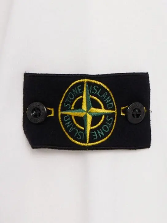 Stone Island Logo Cotton Zip Hoodie