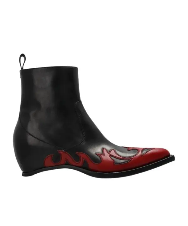 MAISON MARGIELA Western Flame Ankle Boots - Black