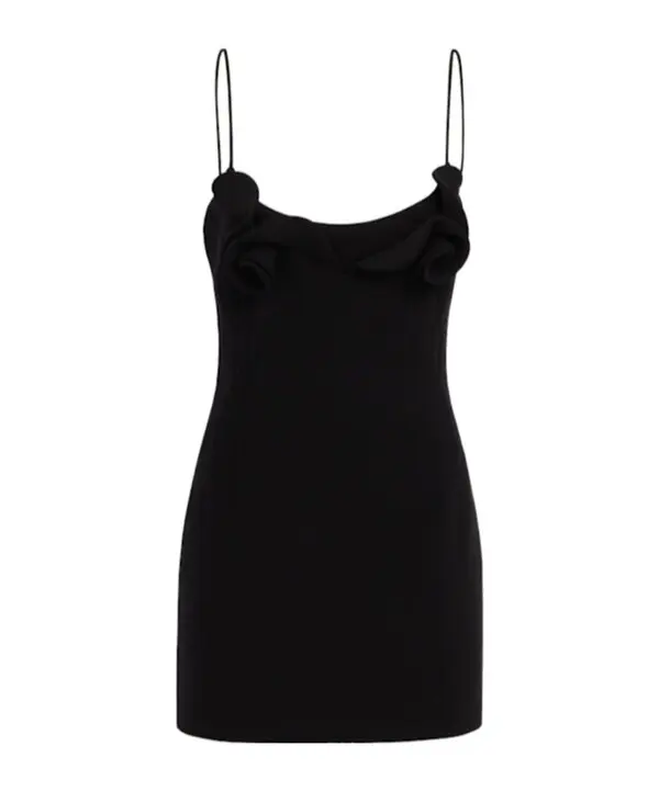 Magda Butrym Rose Stretch Wool Mini Dress