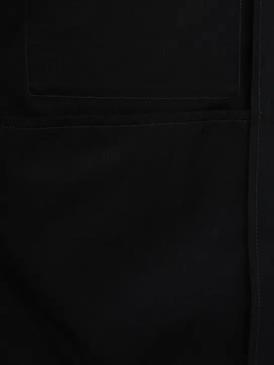 Stone Island Logo Cotton Zip-up Overshirt