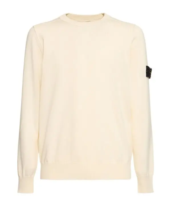Stone Island Crewneck Sweatshirt With Sleeve Logo Detail