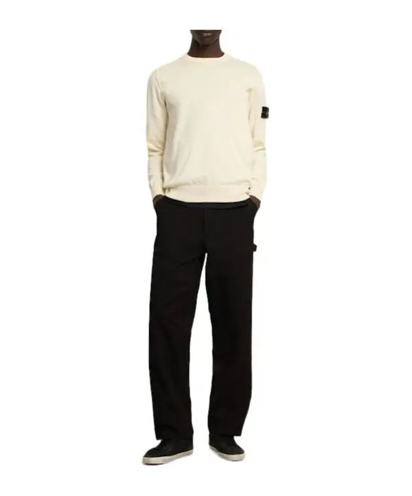 Stone Island Crewneck Sweatshirt With Sleeve Logo Detail