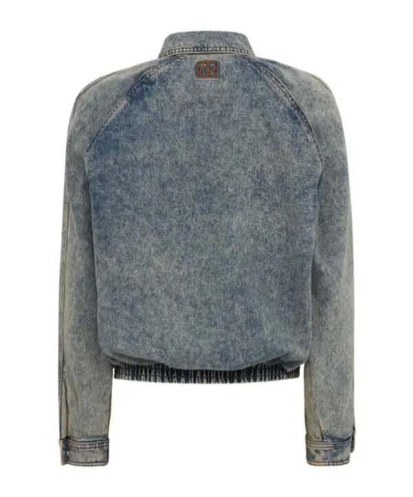 Magda Butrym Distressed Denim Zip-up Jacket