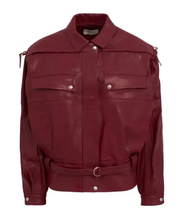 Magda Butrym Leather Jacket - Red