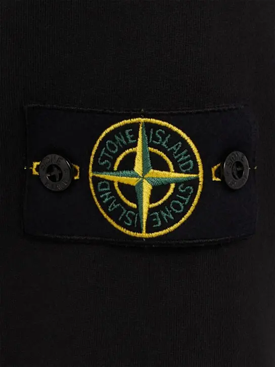 Stone Island Logo Cotton Hoodie