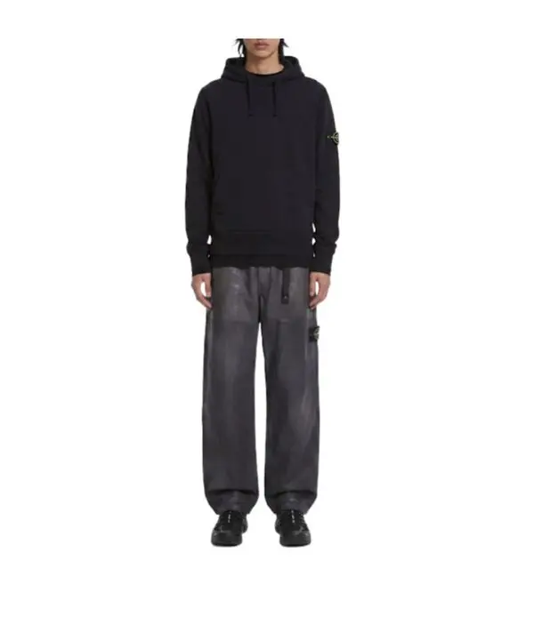 Stone Island Logo Cotton Hoodie