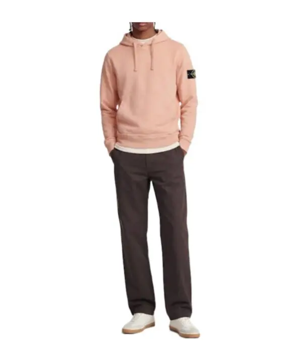 Stone Island Logo Cotton Hoodie