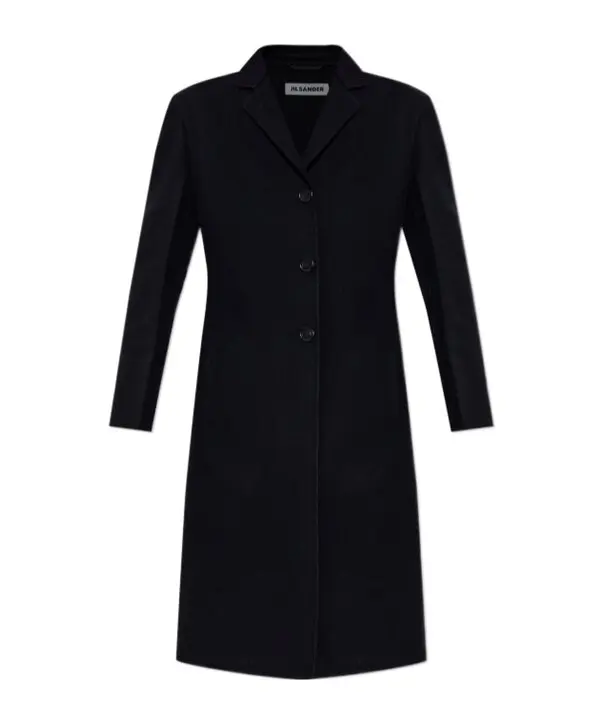 JIL SANDER Long-sleeved Coat - Black