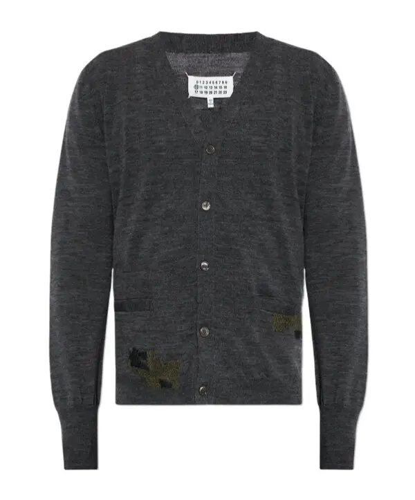 MAISON MARGIELA Wool Cardigan With Pockets - Grey