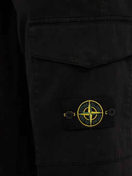 Stone Island Logo Cotton Cargo Pants