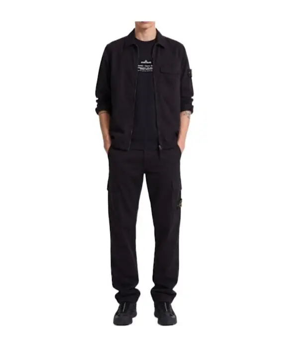 Stone Island Logo Cotton Cargo Pants