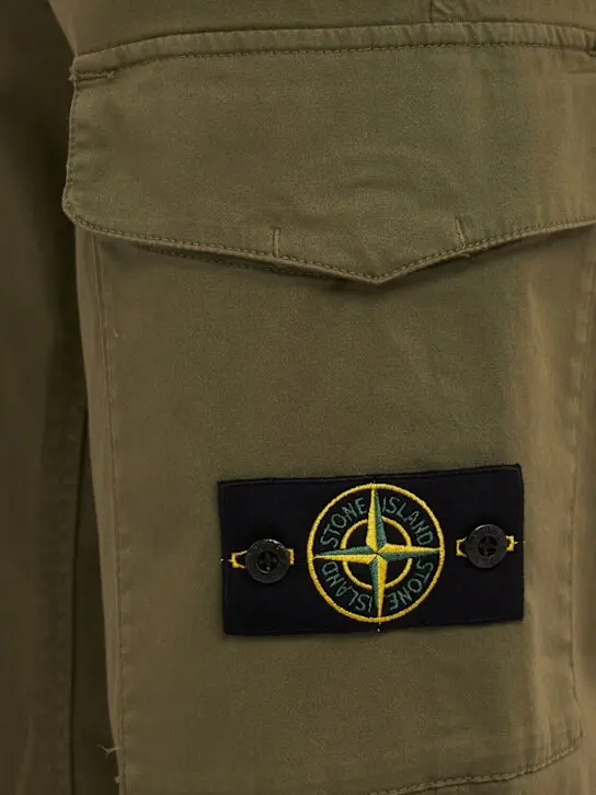Stone Island Logo Cotton Cargo Pants