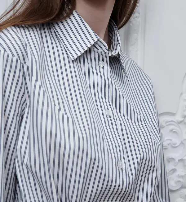 Dior Striped Shirtdress With Belted Waist