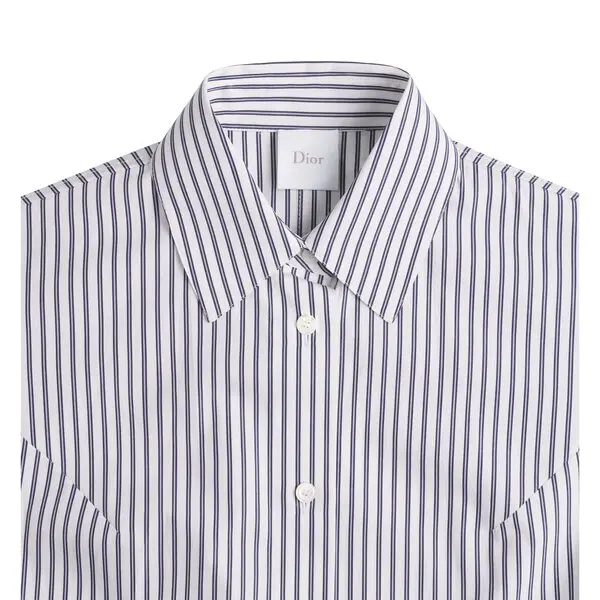 Dior Striped Shirtdress With Belted Waist