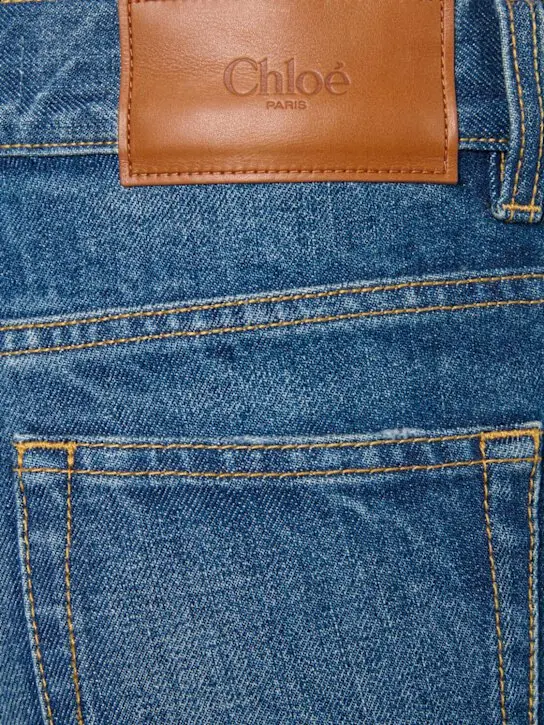 Chloé High Rise Straight Leg Jeans