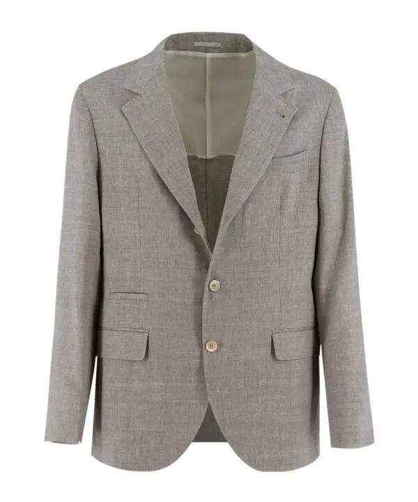 Brunello Cucinelli Chevron Deconstructed Blazer