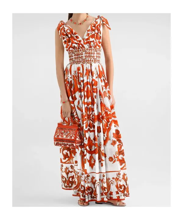 Dolce & Gabbana Majolica Print Maxi Dress