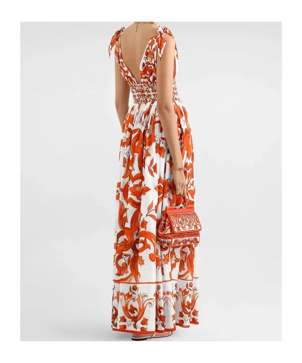 Dolce & Gabbana Majolica Print Maxi Dress