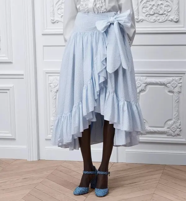 Dior Riviera Mid-length Ruffled Skirt