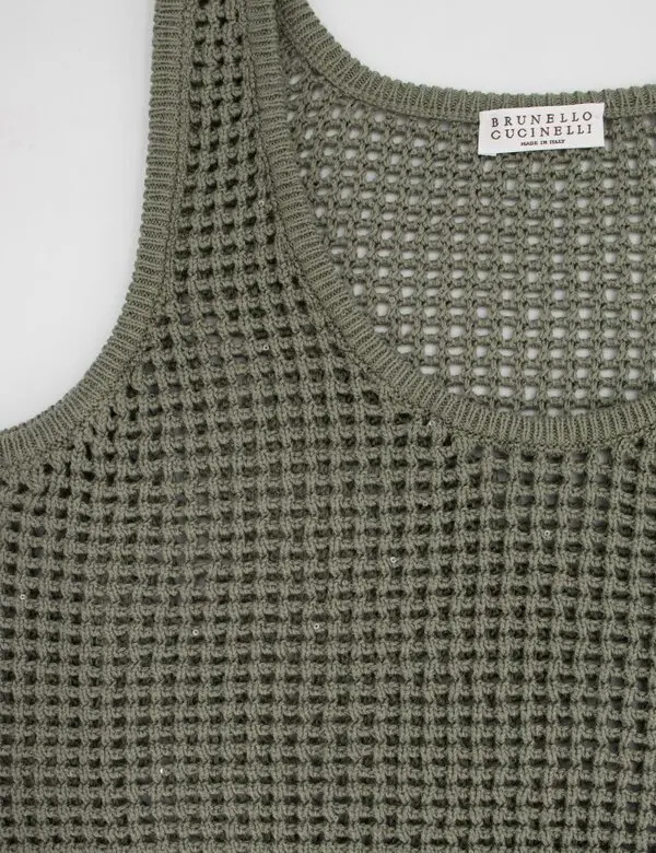 Brunello Cucinelli Sleeveless Knitted Tank Top