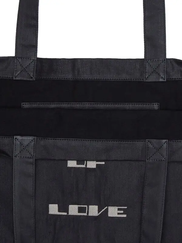 Rick Owens Temple Of Love Tote Bag - Black/pearl