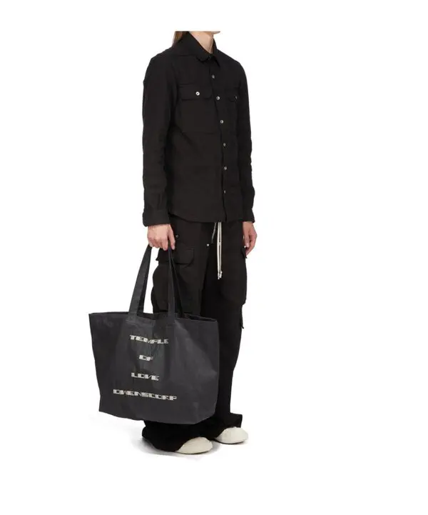 Rick Owens Temple Of Love Tote Bag - Black/pearl