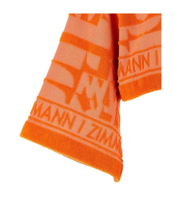 Zimmermann Printed Hooded Top With V-neck And Wide Sleeves