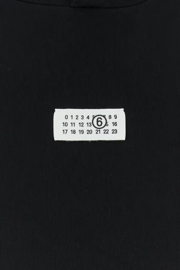 MAISON MARGIELA Cotton Sweatshirt With Logo Label - Black