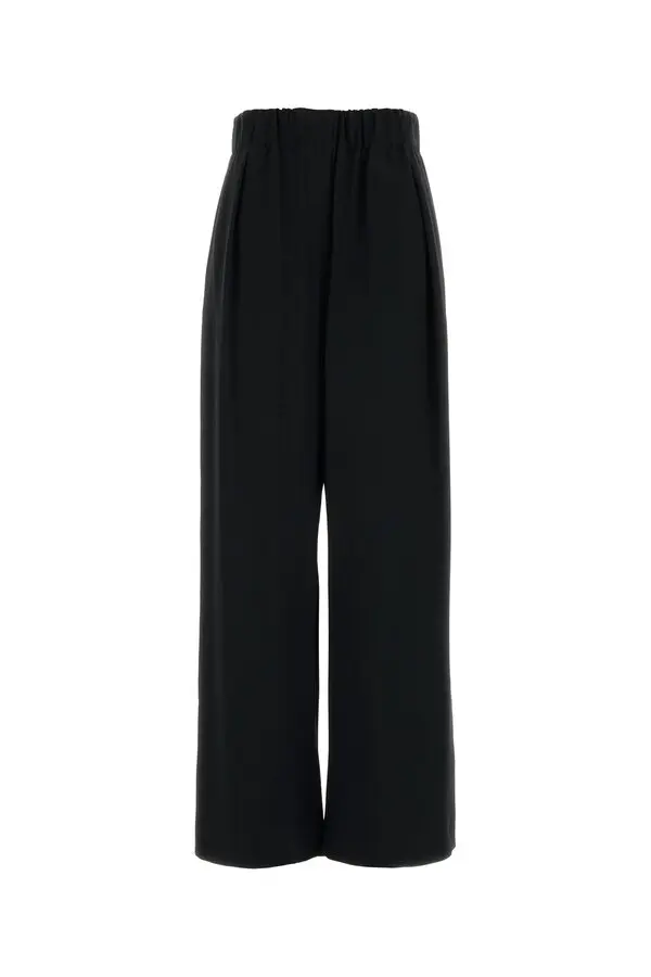 JIL SANDER Crepe Wide-leg Pant - Black