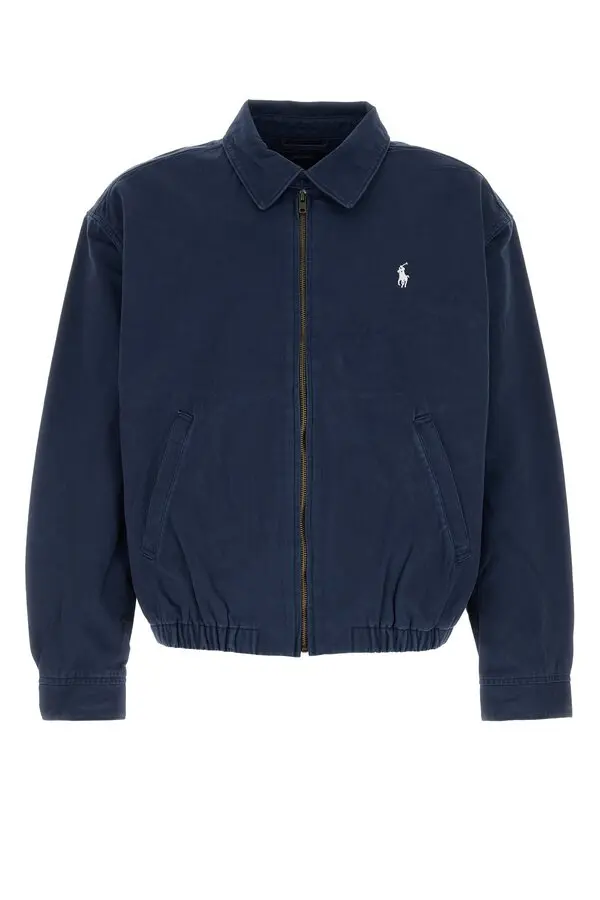 Polo Ralph Lauren Cotton Twill Bomber Jacket With Embroidered Logo