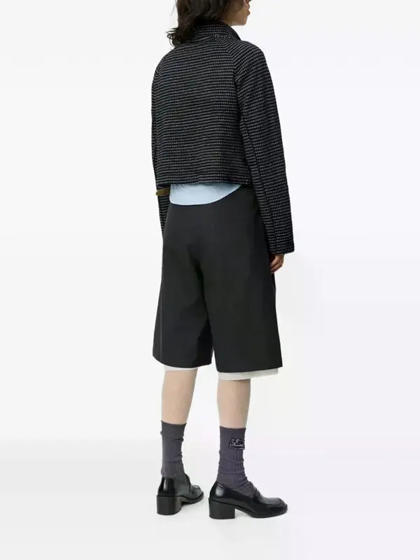 MFPEN Check Pattern Cropped Jacket