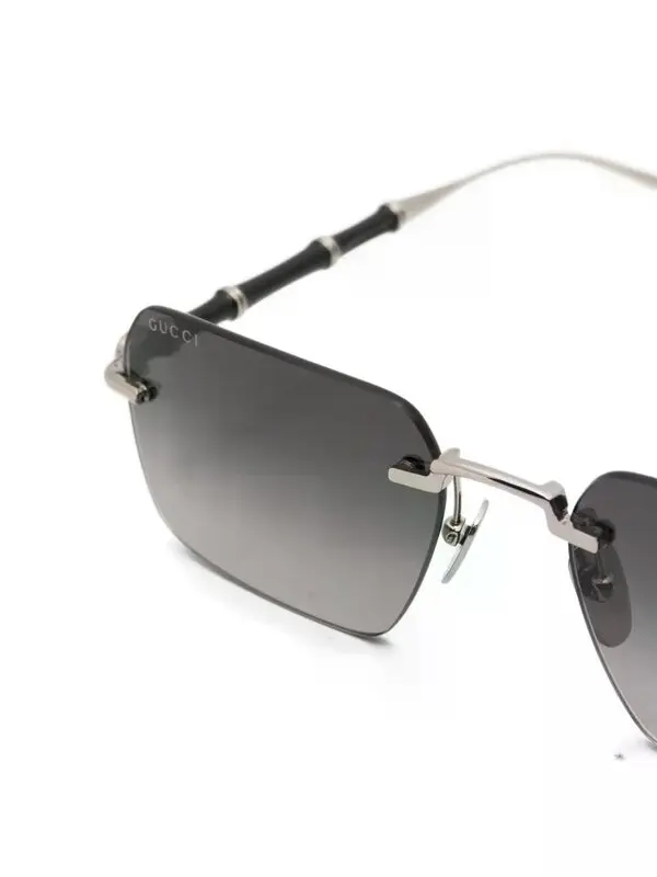 Gucci Rimless Bamboo Detail Sunglasses