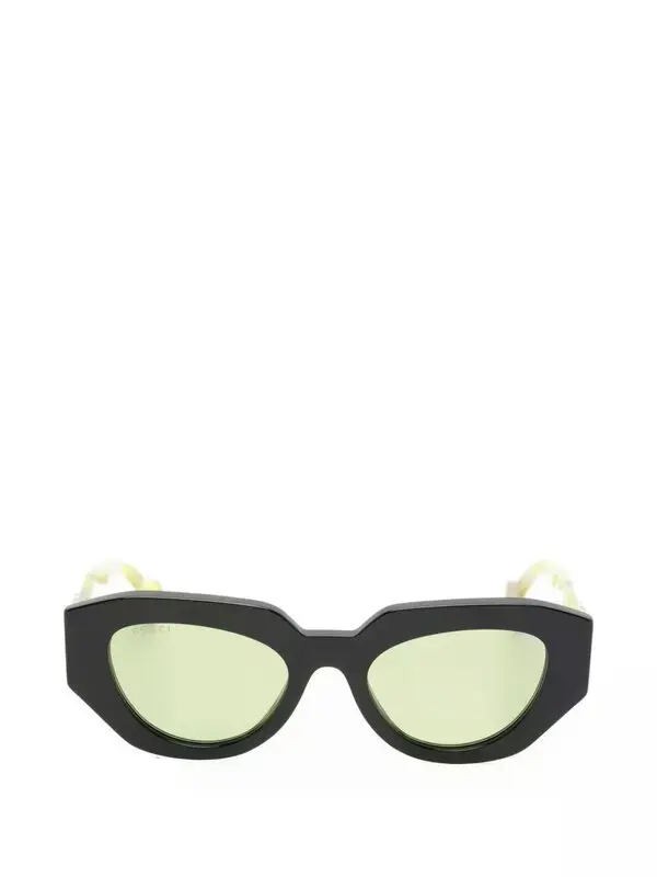 Gucci Geometric Frame Sunglasses - Black