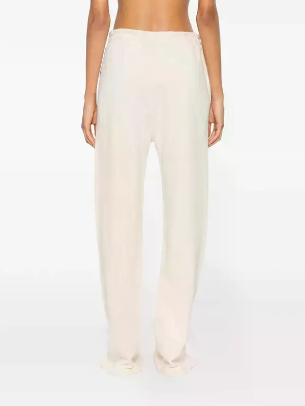 Just Cavalli Beige Track Pants With Drawstring And Zip Details