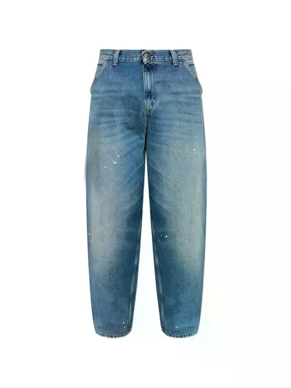 Carhartt Work In Progress Paint-splatter Carpenter Jeans - Blue