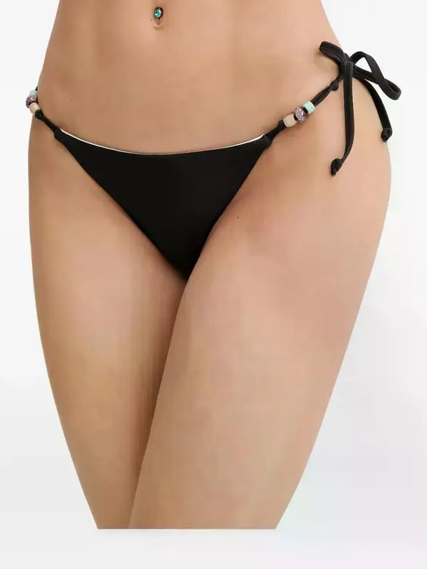 Bond Eye Anali Bead-embellished Bikini Bottom - Black