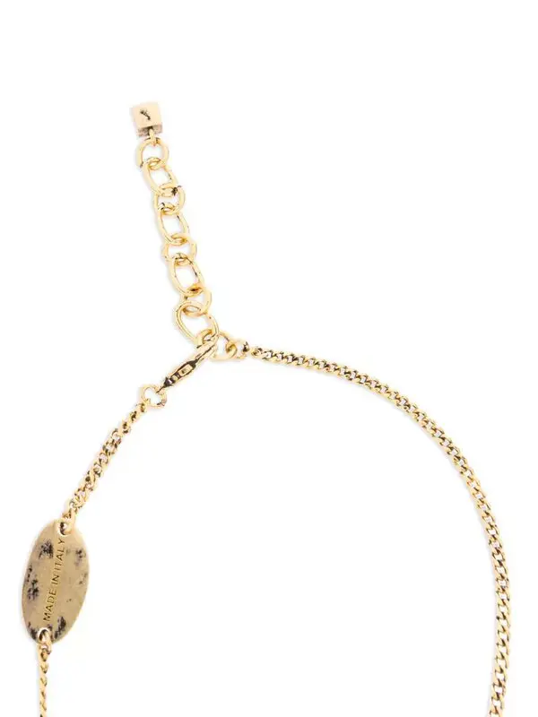 Dsquared2 Floral Pendant Curb Chain Necklace