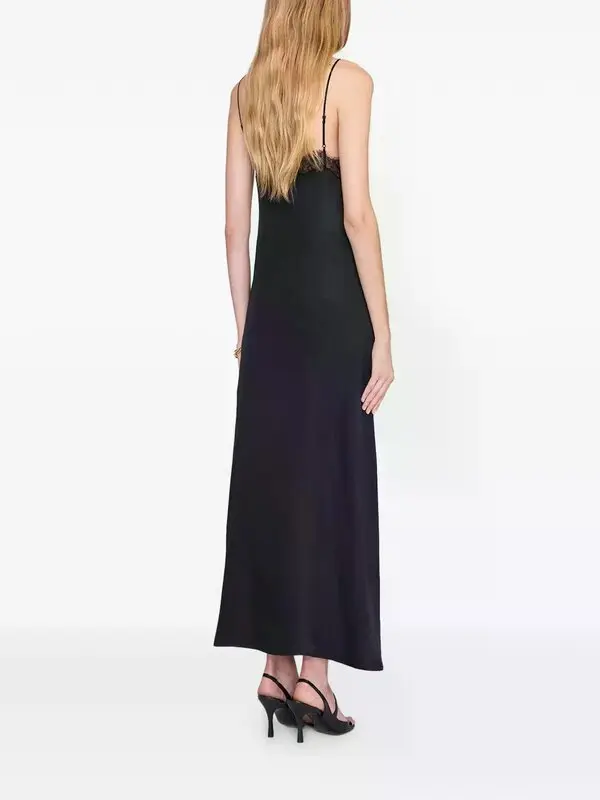 ANINE BING Lace-trim V-neck Maxi Dress