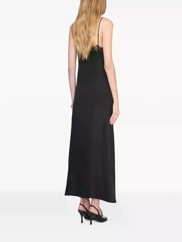 ANINE BING Lace-trim V-neck Maxi Dress