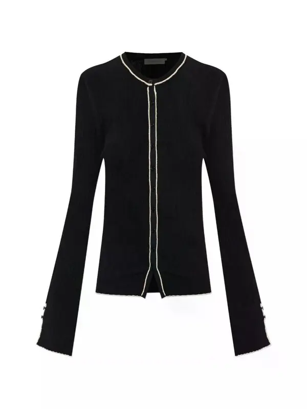 BY MALENE BIRGER Benny Ribbed-knit Cardigan - Black