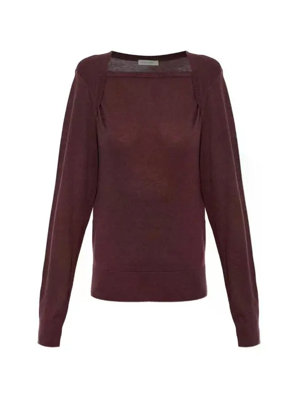 BY MALENE BIRGER Gwen Square-neck Sweater - Brown