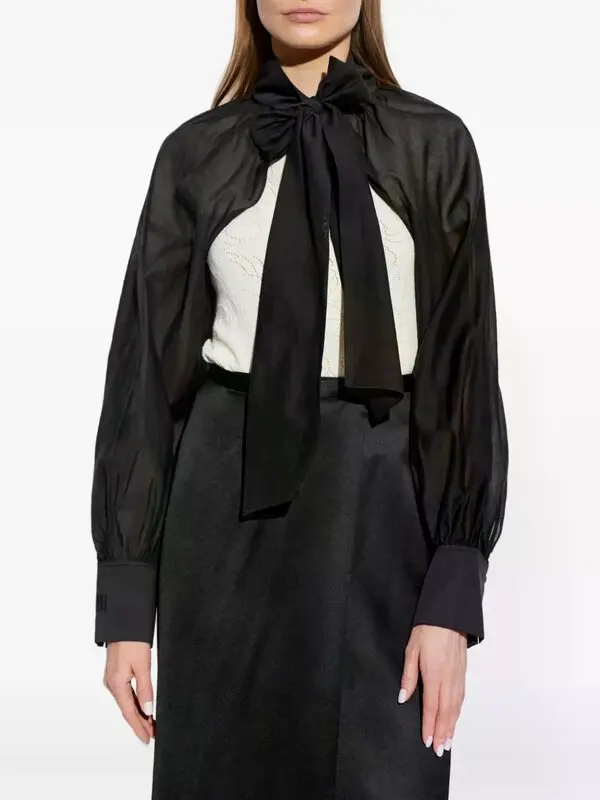 BY MALENE BIRGER Sheer Bow Blouse