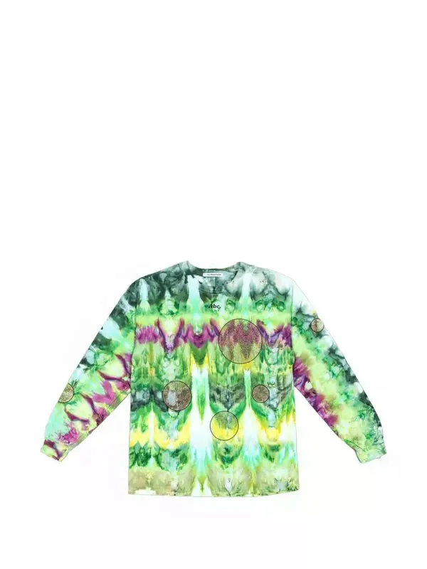 ADVISORY BOARD CRYSTALS Tie-dye Glitter-print T-shirt - Green