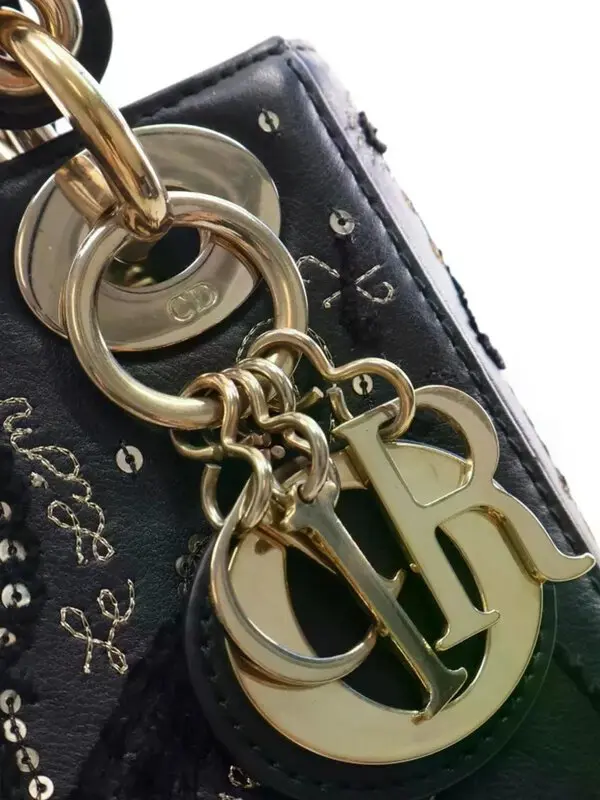 Dior Mini Lambskin Sequin Astrology Lady Satchel