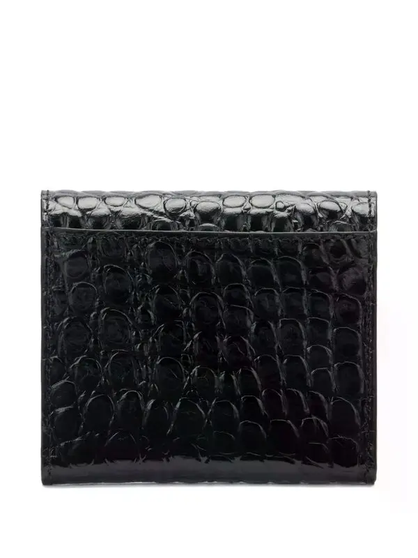 Roberto Cavalli Croc-effect Logo-lettering Card Holder